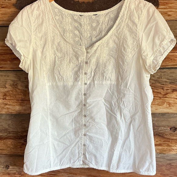 Eddie Bauer | Tops | Eddie Bauer White Button Down Shirt | Poshmark